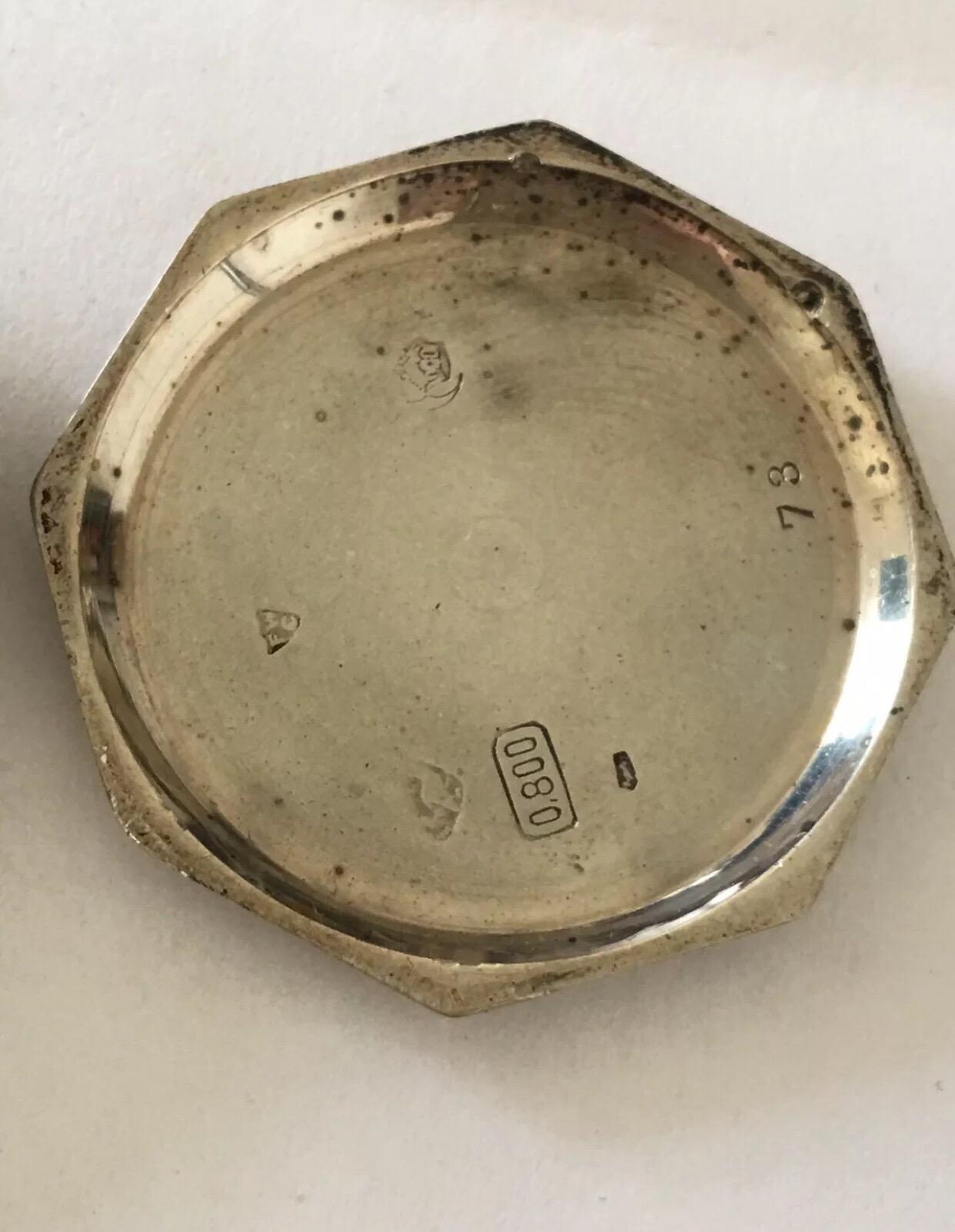 Antique Octagonal Shape Silver Case Trench Watch For Sale at 1stDibs ...