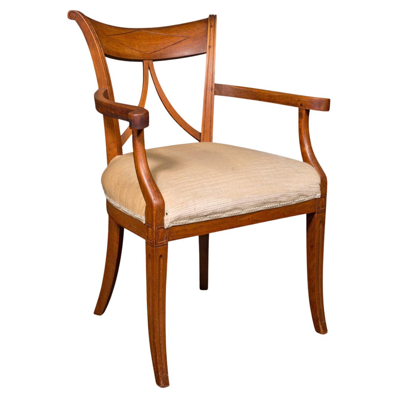 Antique Elbow Chair, Victorian, Elm, Bow-Back, Smokers, Captains Desk ...