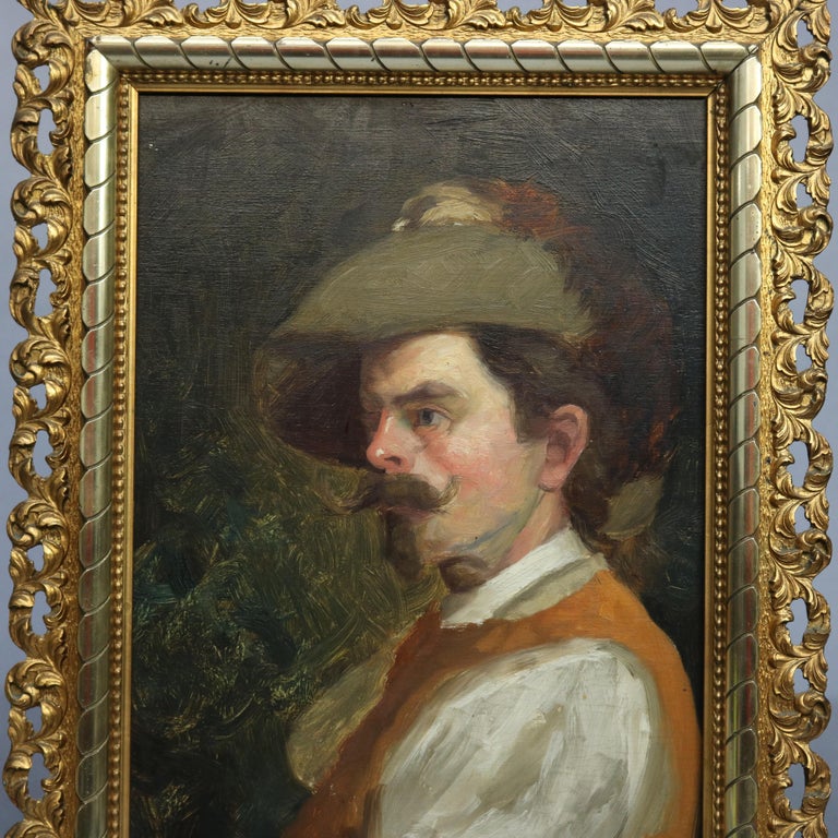 Antique Oil on Board Portrait Painting of a Musketeer Circa 1890 at ...