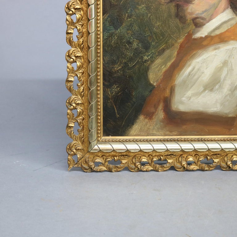 Antique Oil on Board Portrait Painting of a Musketeer Circa 1890 at ...