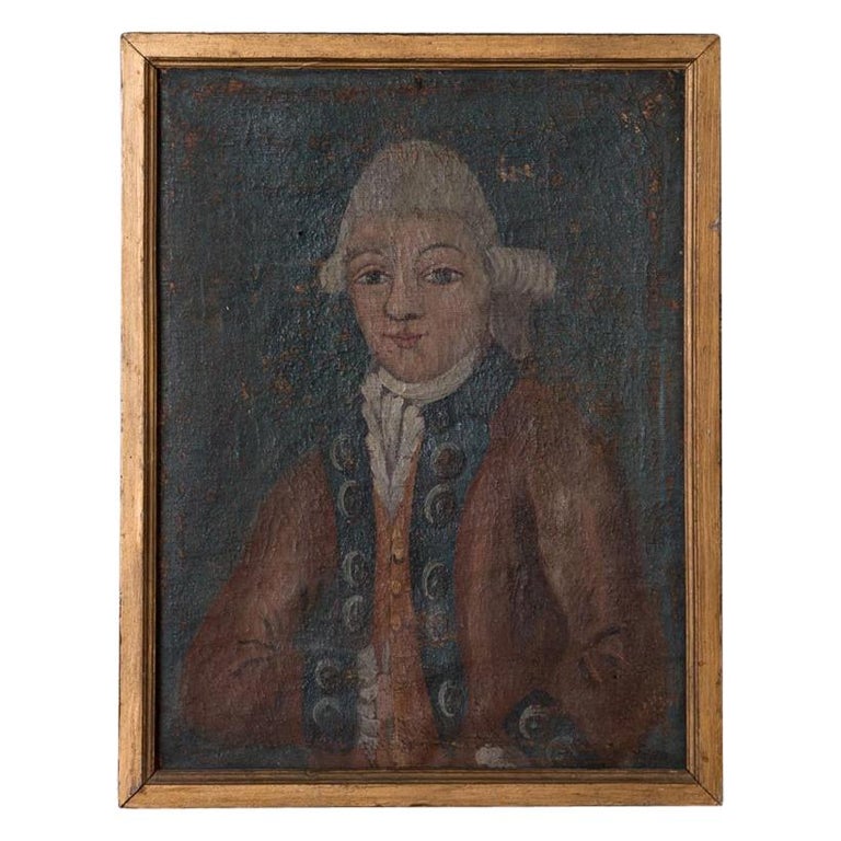 Antique Oil on Canvas Painting of a Young Aristocrat at 1stDibs