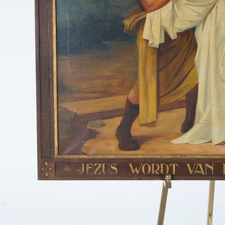 Antique Oil on Canvas Painting, Stations of the Cross, by Wynand ...