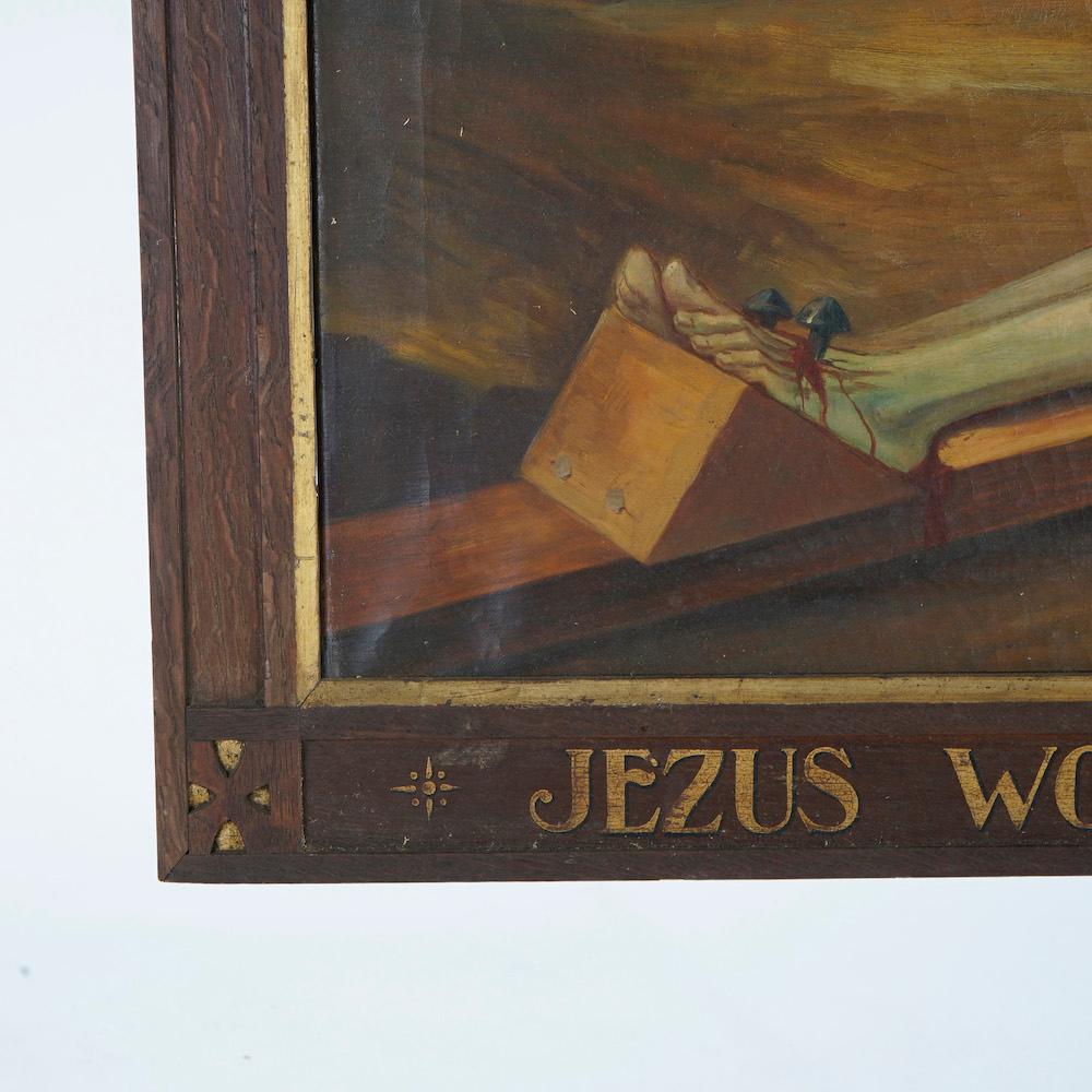 Antique Oil on Canvas Painting, Stations of the Cross, by Wynand ...