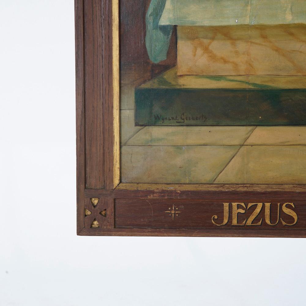 Antique Oil On Canvas Painting, Stations Of The Cross, by Wynand ...