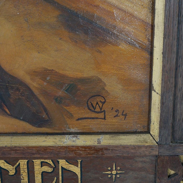 Antique Oil on Canvas Painting, Stations of the Cross, by Wynand Geraedts, 1924 at 1stDibs