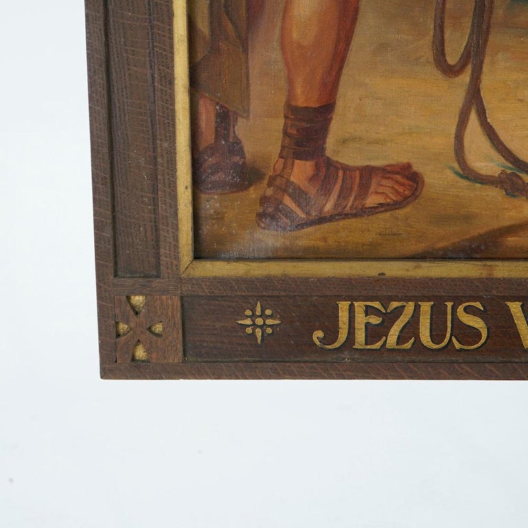 Antique Oil on Canvas Painting, Stations of the Cross, by Wynand ...