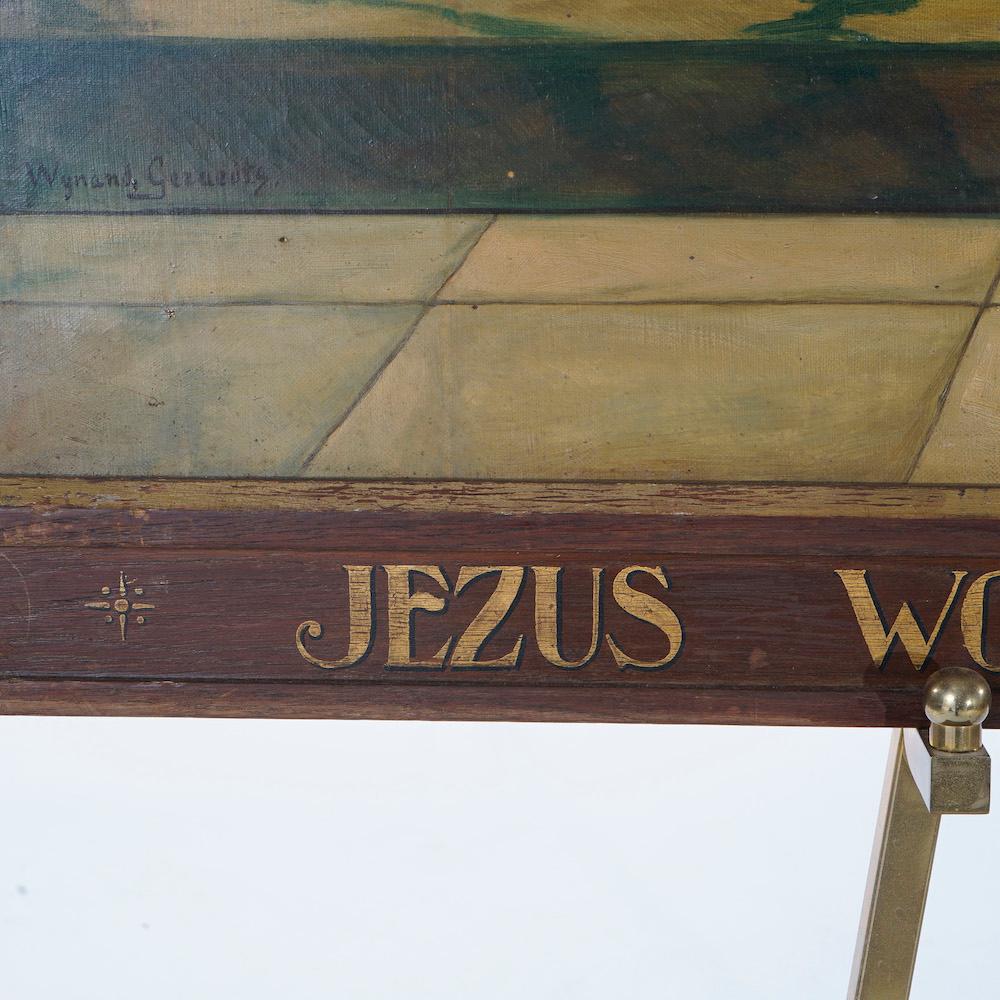 Antique Oil On Canvas Painting, Stations Of The Cross, by Wynand ...