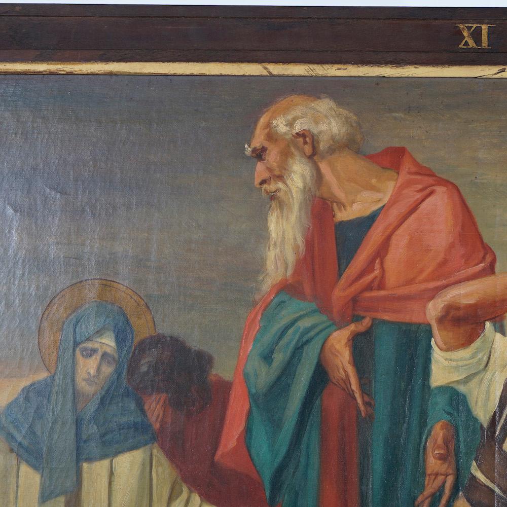 Antique Oil on Canvas Painting, Stations of the Cross, by Wynand ...