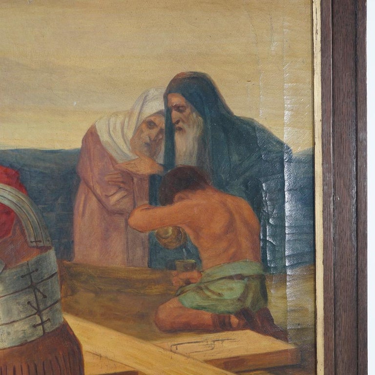 Antique Oil on Canvas Painting, Stations of the Cross, by Wynand ...