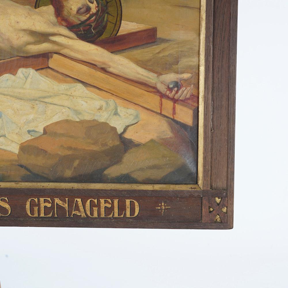 Antique Oil on Canvas Painting, Stations of the Cross, by Wynand ...