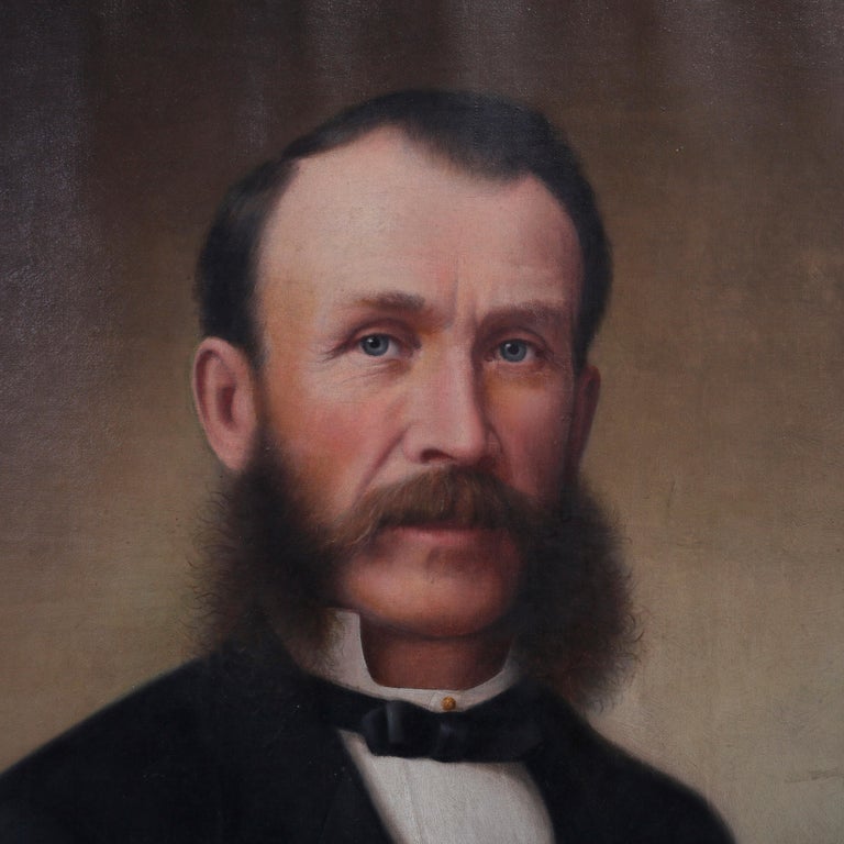 Antique Oil on Canvas Portrait of a Gentleman Baron, circa 1870 at 1stDibs