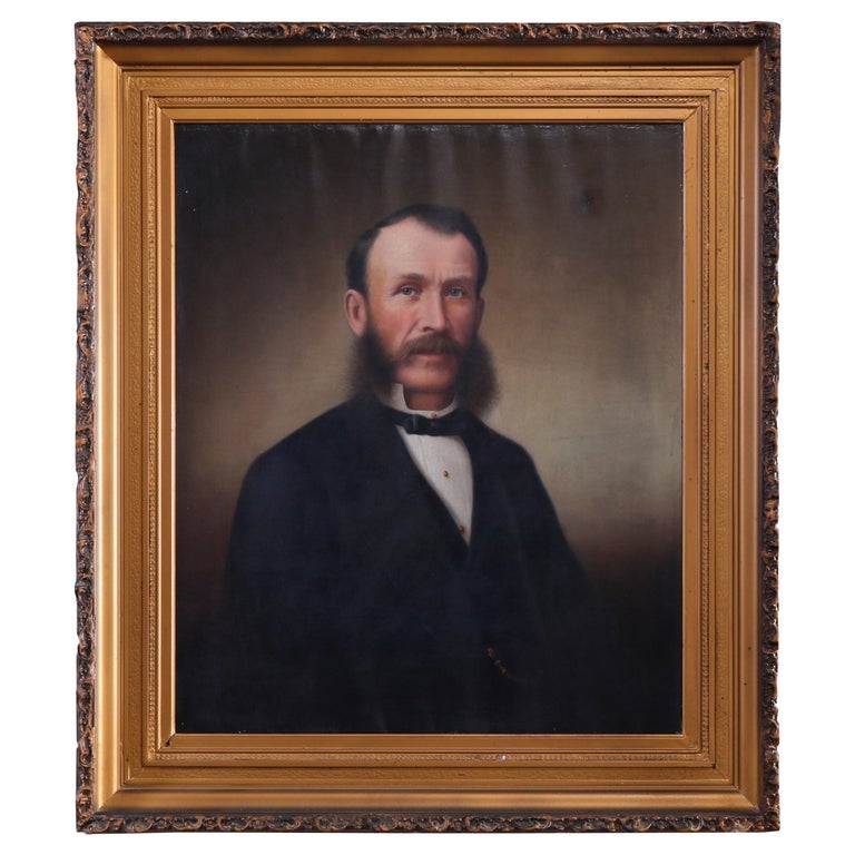 Antique Oil on Canvas Portrait of a Gentleman Baron, circa 1870 at 1stDibs