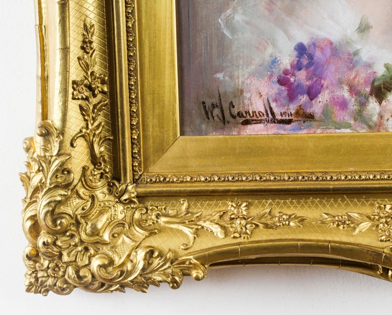 Antique Oil on Canvas Portrait Painting by William Joseph Carroll Dated ...