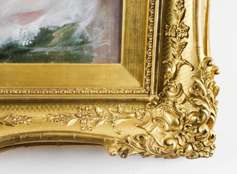 Antique Oil on Canvas Portrait Painting by William Joseph Carroll Dated ...