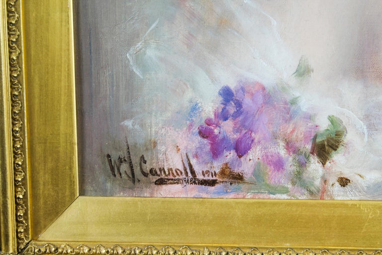 Antique Oil on Canvas Portrait Painting by William Joseph Carroll Dated ...