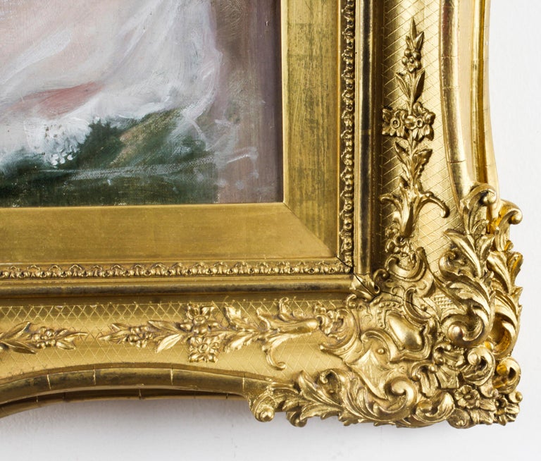 Antique Oil on Canvas Portrait Painting by William Joseph Carroll Dated ...