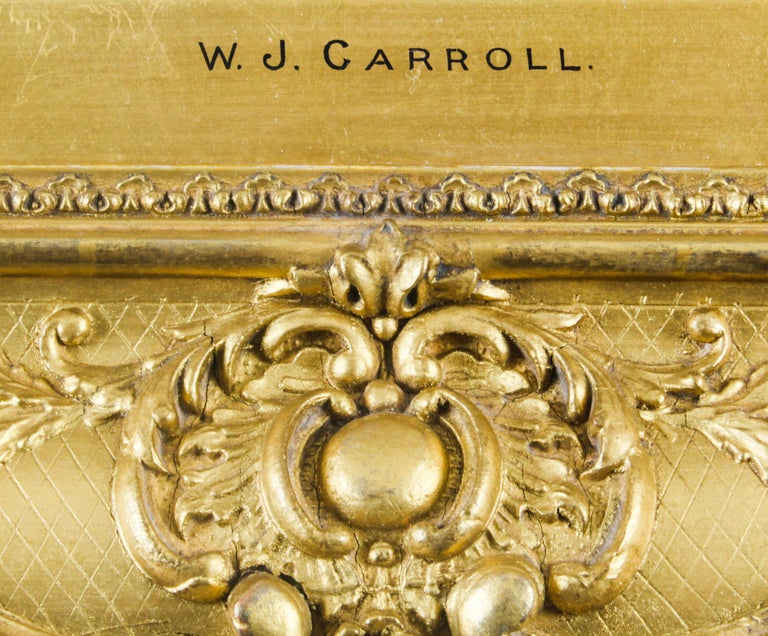 Antique Oil on Canvas Portrait Painting by William Joseph Carroll Dated ...