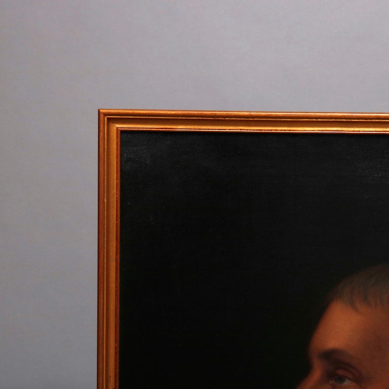 Antique Oil on Canvas Portrait Painting of Baron Signed Walz and Dated ...