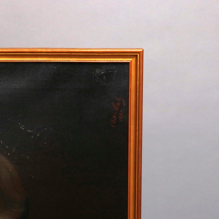 Antique Oil on Canvas Portrait Painting of Baron Signed Walz and Dated ...