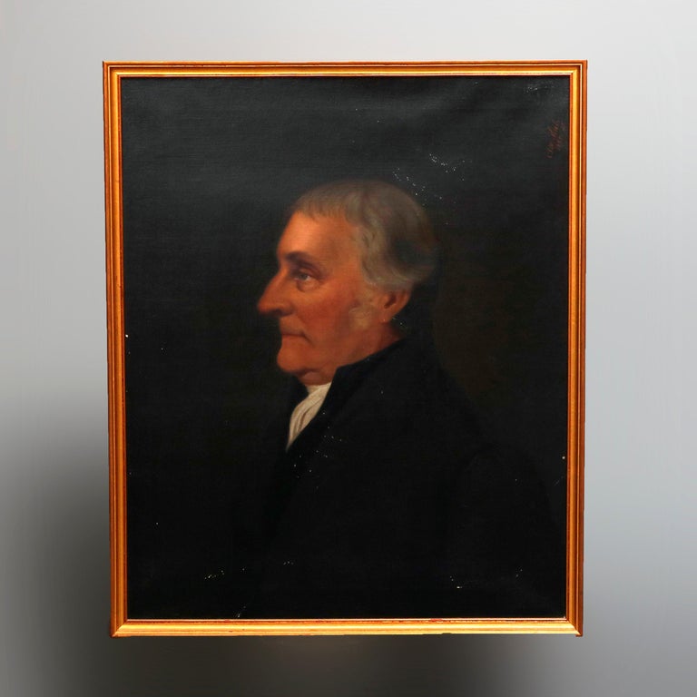 Antique Oil on Canvas Portrait Painting of Baron Signed Walz and Dated ...