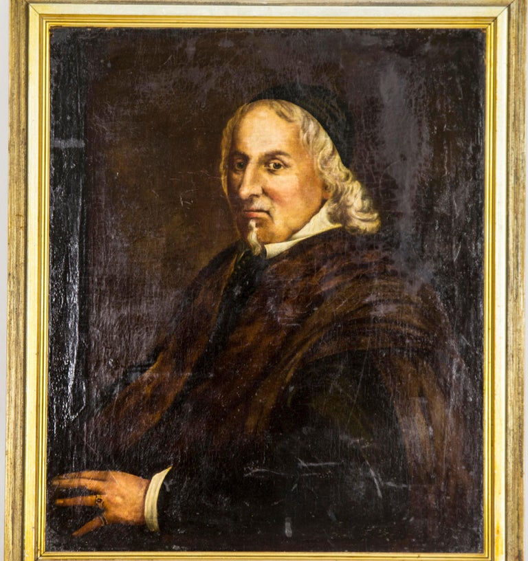 Antique Oil Painting, 19th Century Portrait of a Cardinal, Unsigned ...