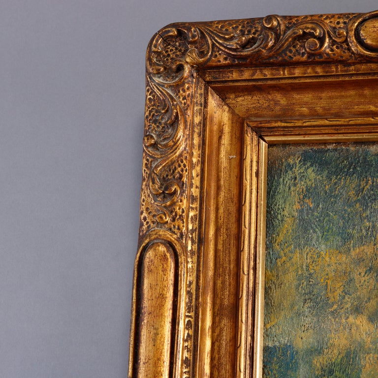 Antique Oil Painting, Impressionist Portrait of a Lady by Adolfo ...