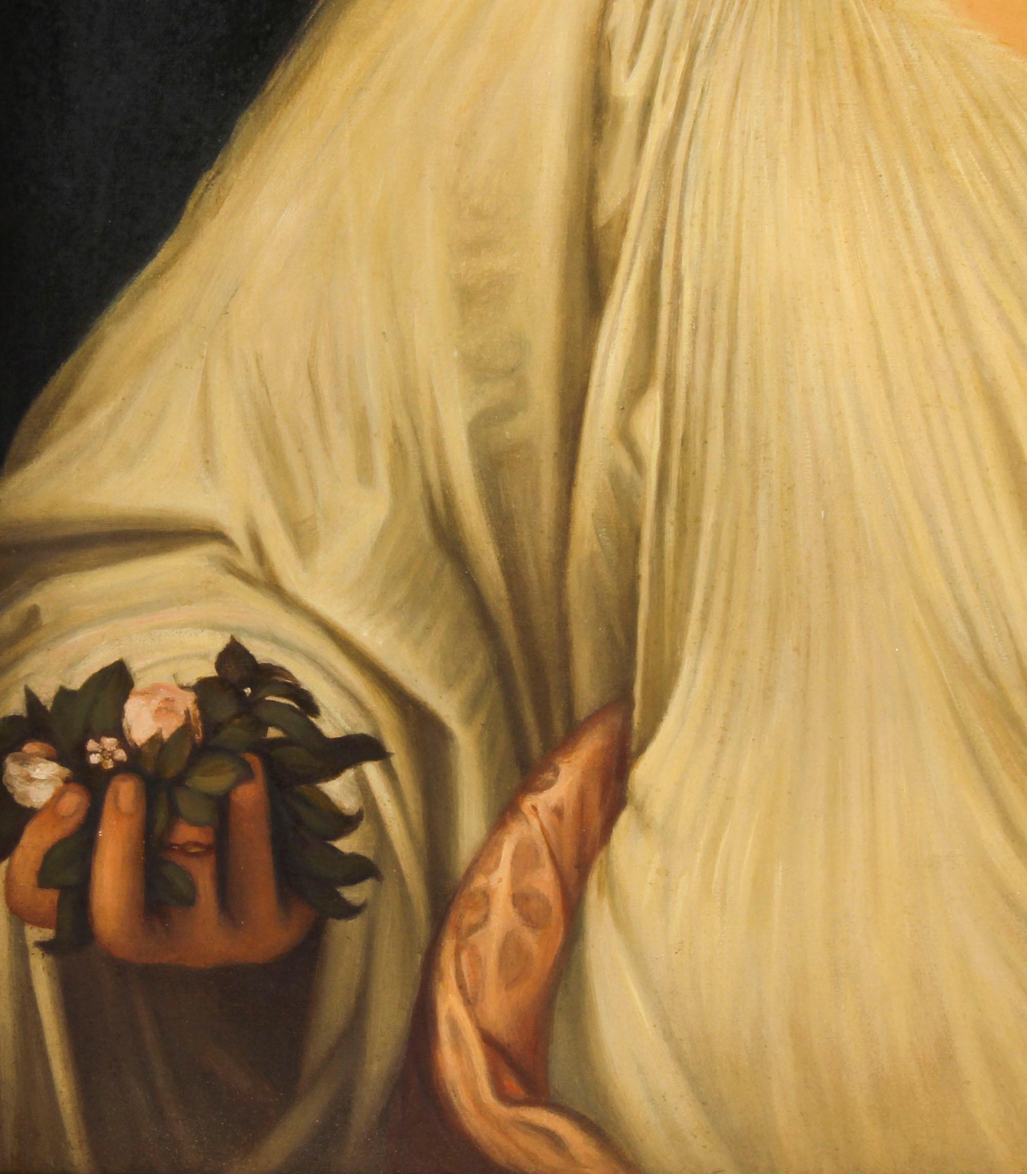 Oil Painting of Flora after Titian in Florentine Giltwood Frame, 19th ...