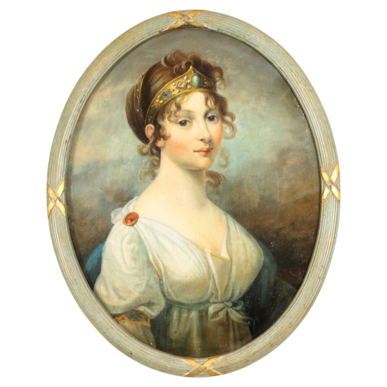 Antique Oil Painting of Queen Louise of Prussia 18th Century For Sale ...