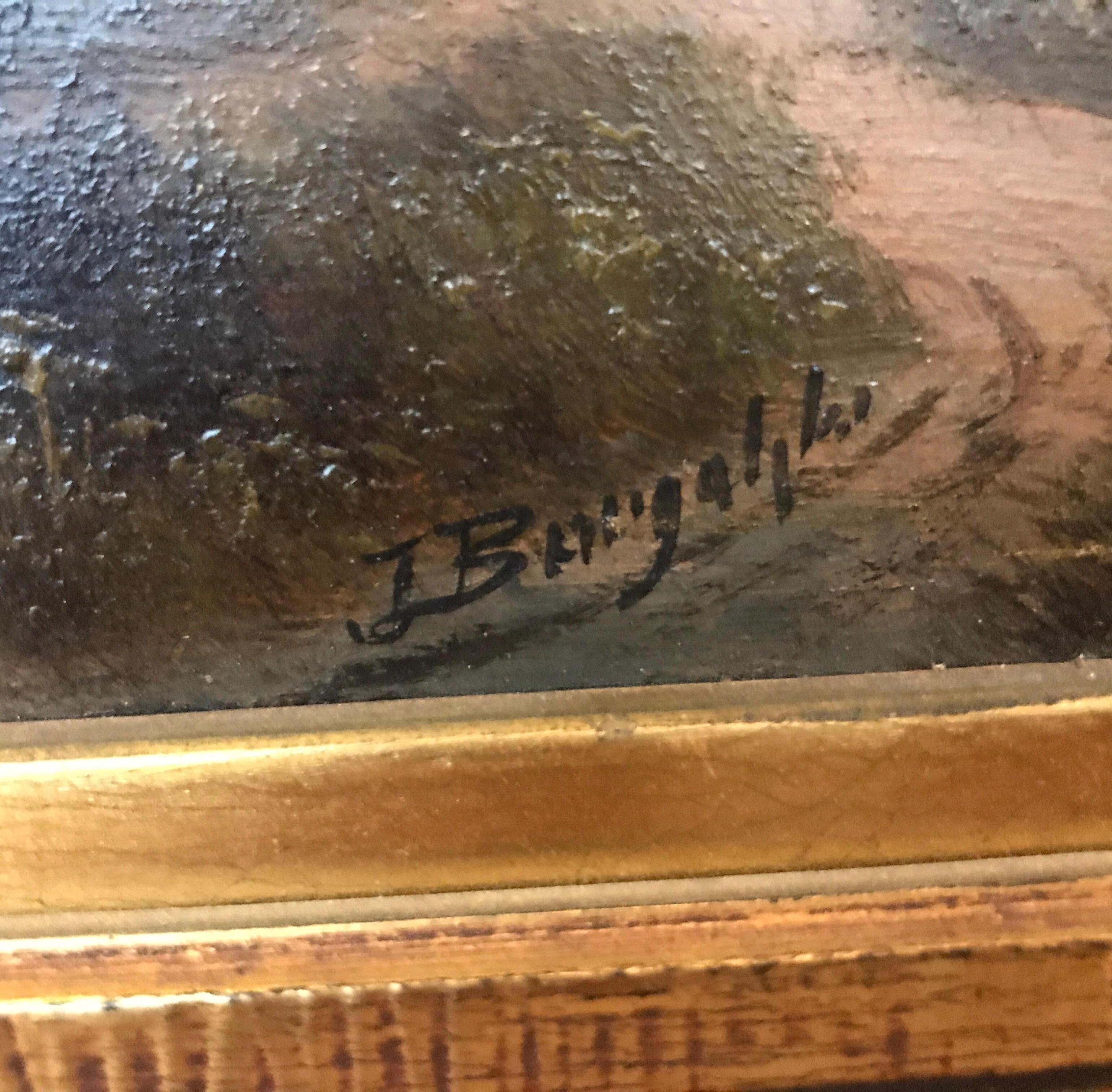 Antique Oil Painting on Board Artist SIgned Original Frame For Sale at 1stDibs | oil on board ...