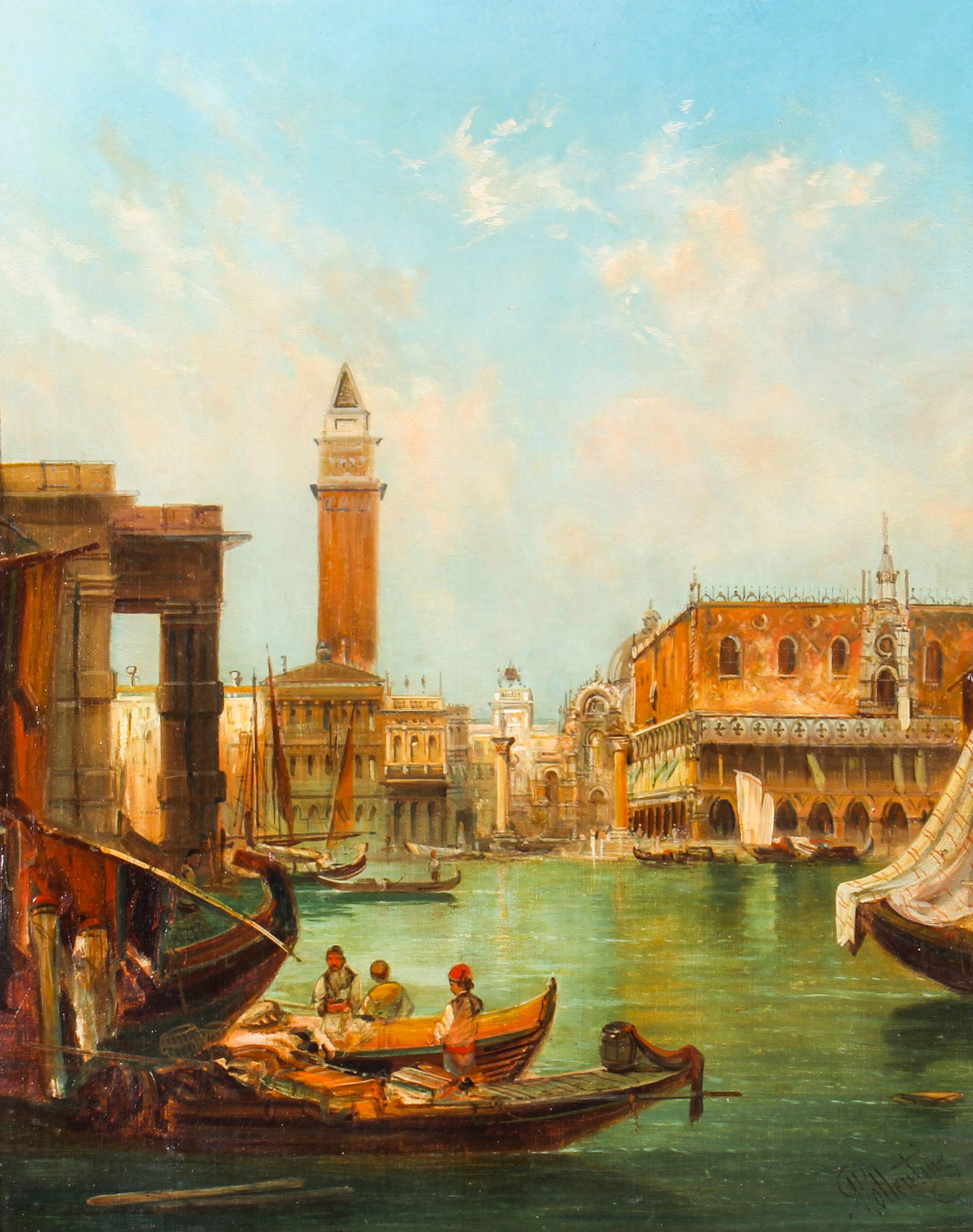 Antique Oil Painting The Doge's Palace Alfred Pollentine 19th Century ...