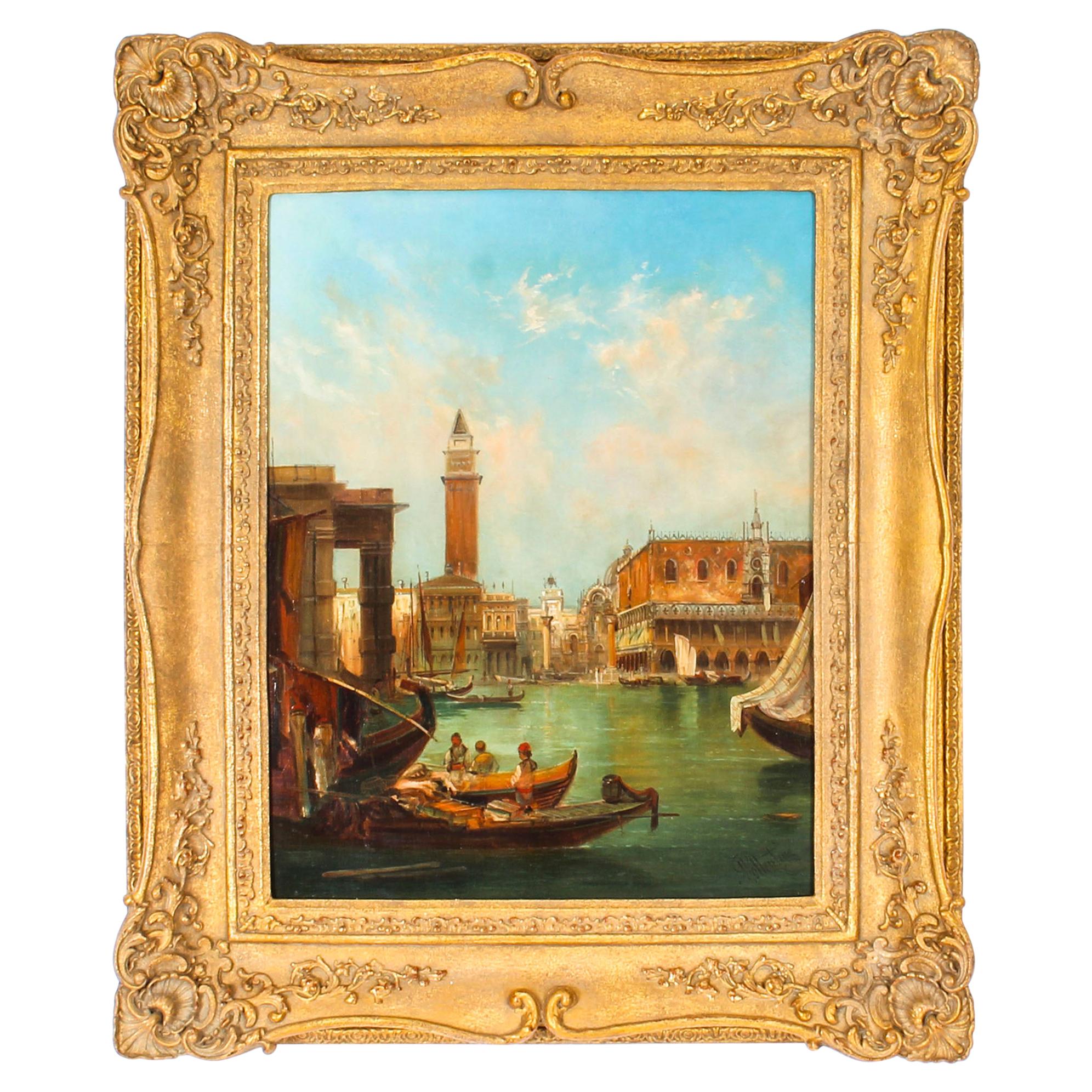 Antique Oil Painting The Doge's Palace Alfred Pollentine 19th Century ...