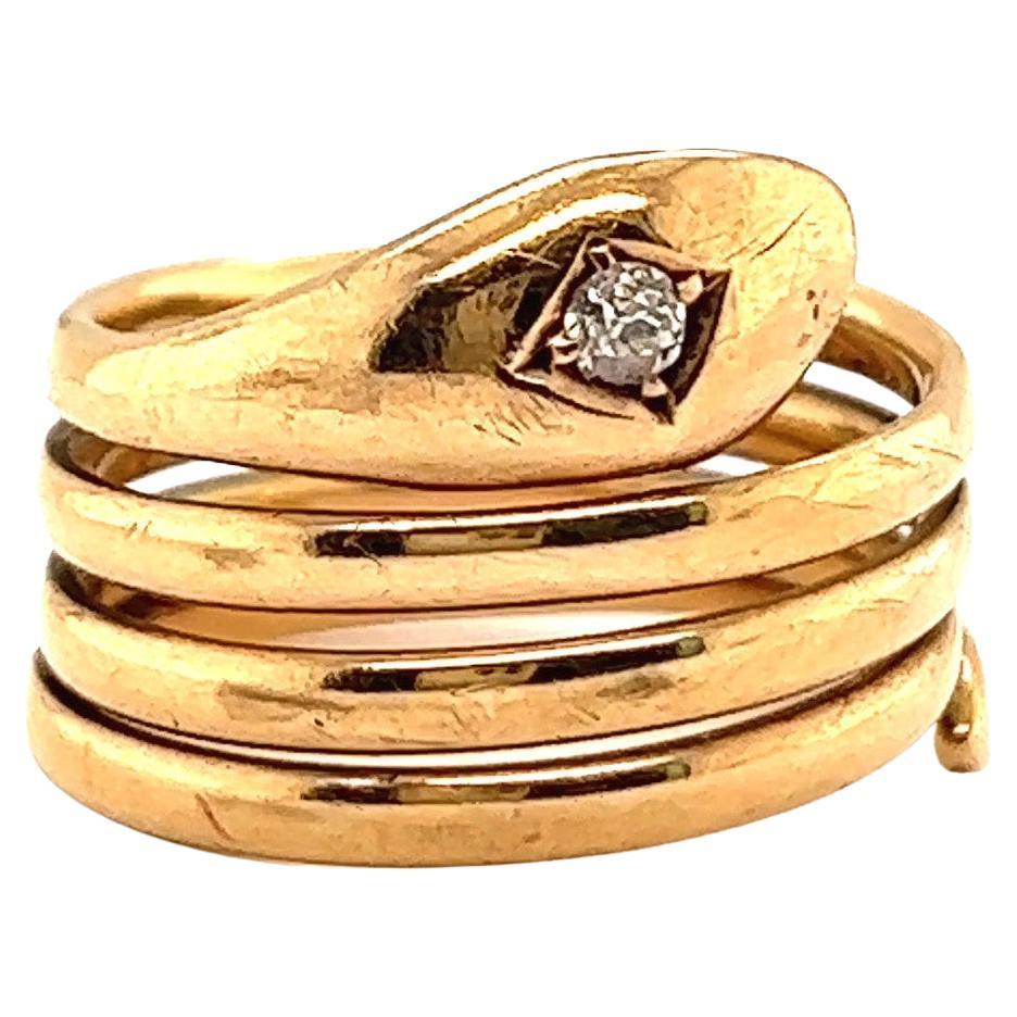 Men’s Diamond Old European Cut Gold Dome Ring at 1stDibs