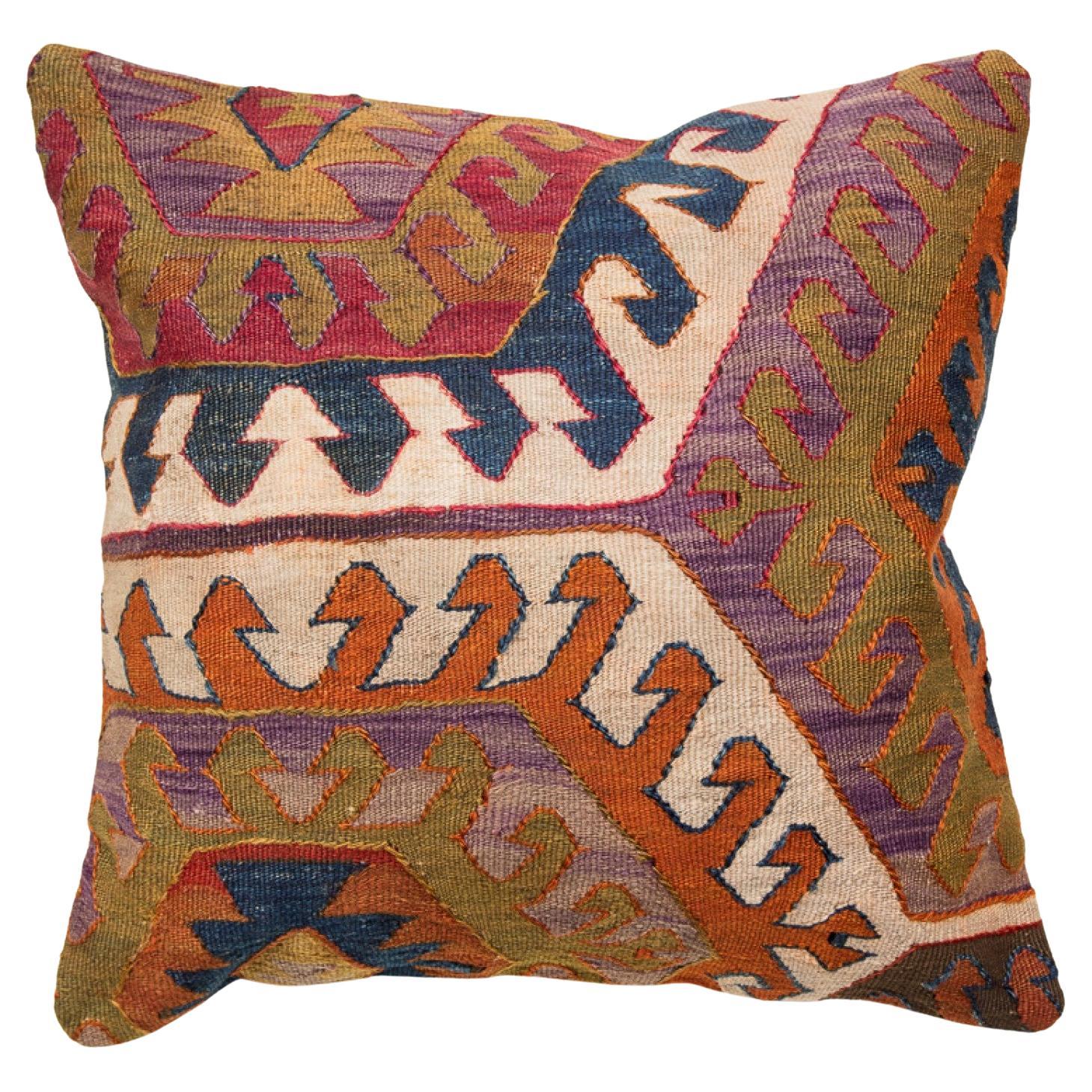 Antique and Old Kilim Cushion Cover, Anatolian Yastik Turkish Modern ...