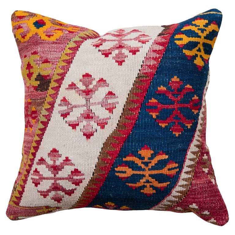 Antique and Old Kilim Cushion Cover, Anatolian Yastik Turkish Modern ...