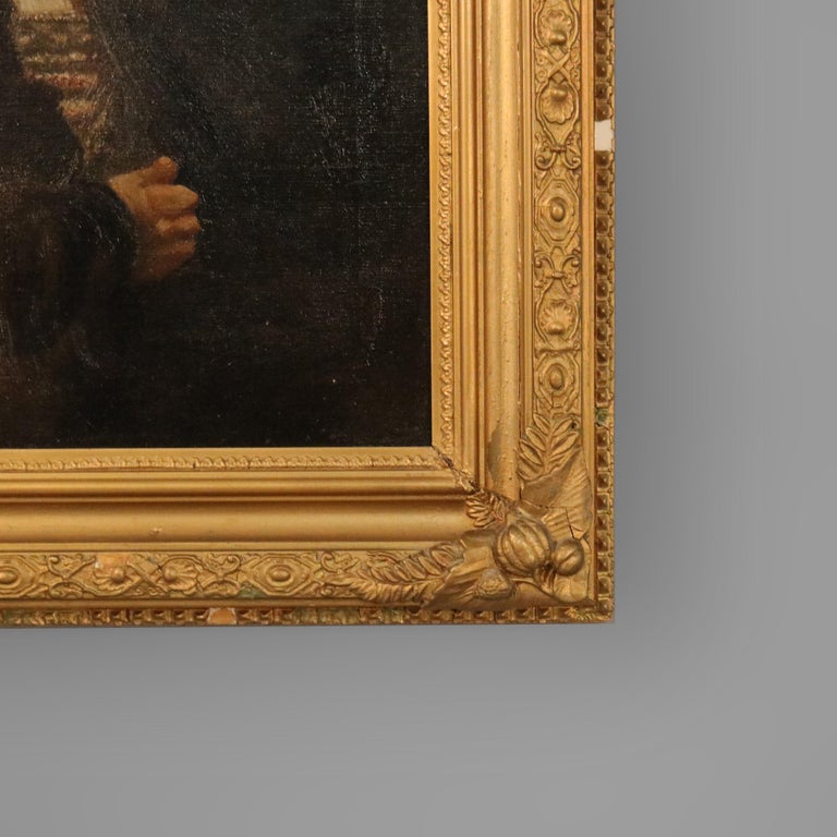 Antique Old Master Copy Oil Painting, Portrait of a Spaniard, Late 19th ...