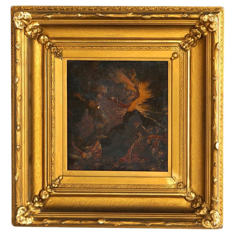 Antique Old Master Copy Painting of the Ascension of Jesus Christ, 19th ...