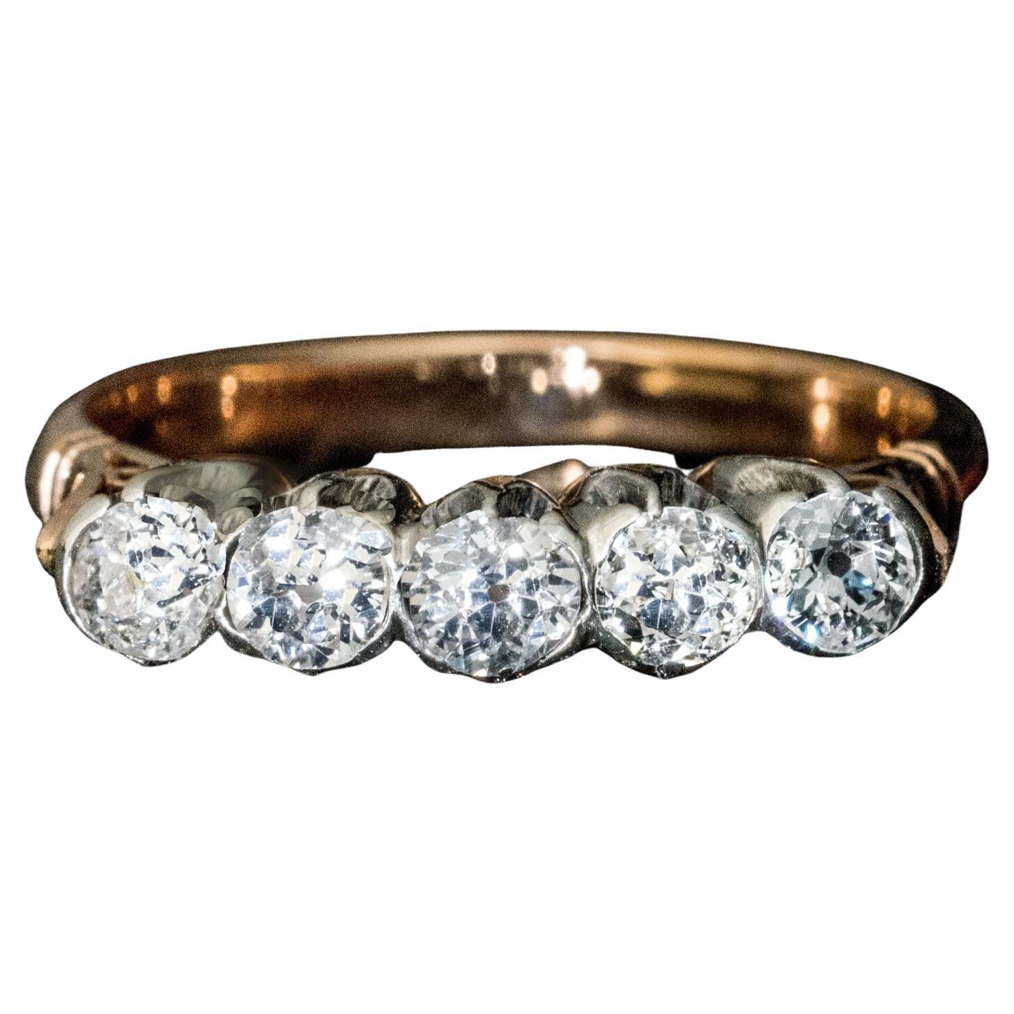 Antique Old Mine Cushion Cut Diamond Platinum Ring at 1stDibs | old ...