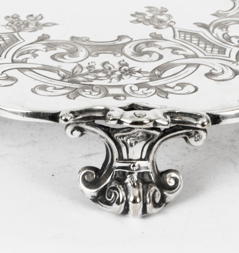 Antique Old Shefield Silver Plated Salver by Smith, Sisson and Co 19th ...