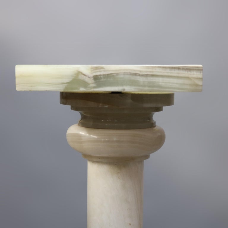 Antique Onyx Doric Column Form Sculpture Display Pedestal, circa 1900 ...