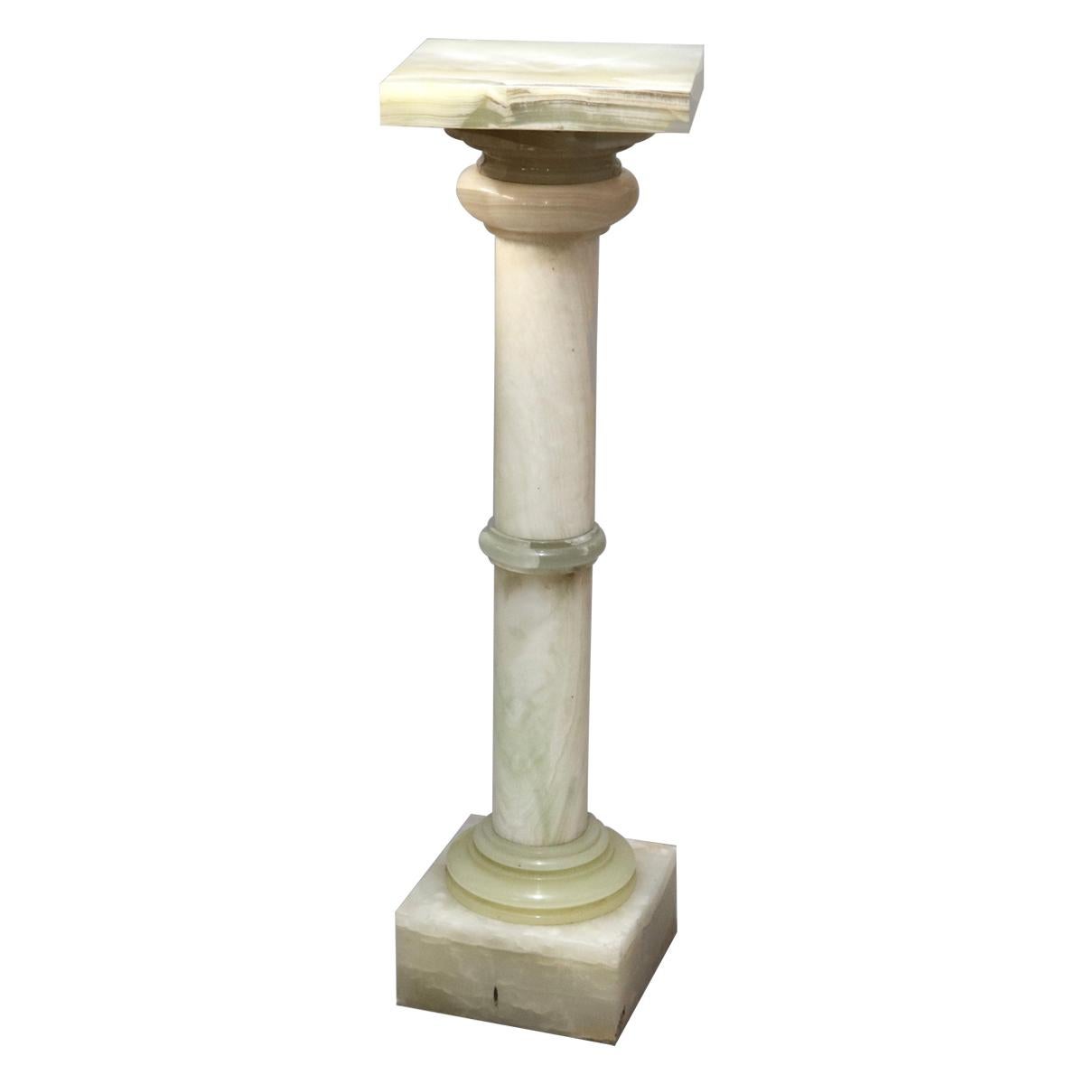 Antique Onyx Doric Column Form Sculpture Display Pedestal, circa 1900 ...