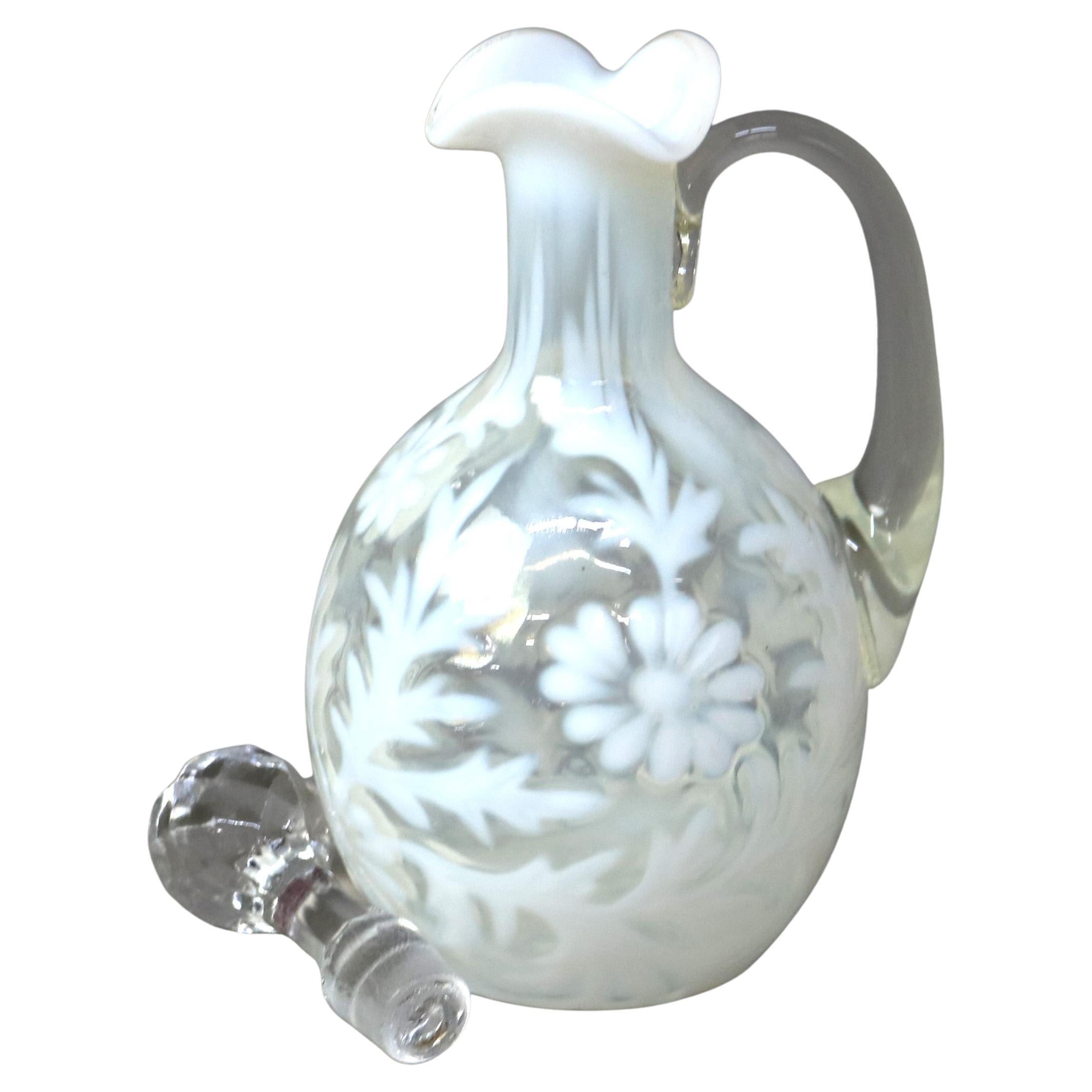 Antique Victorian Cut Crystal and Silver Plated and Footed Cruet Set ...