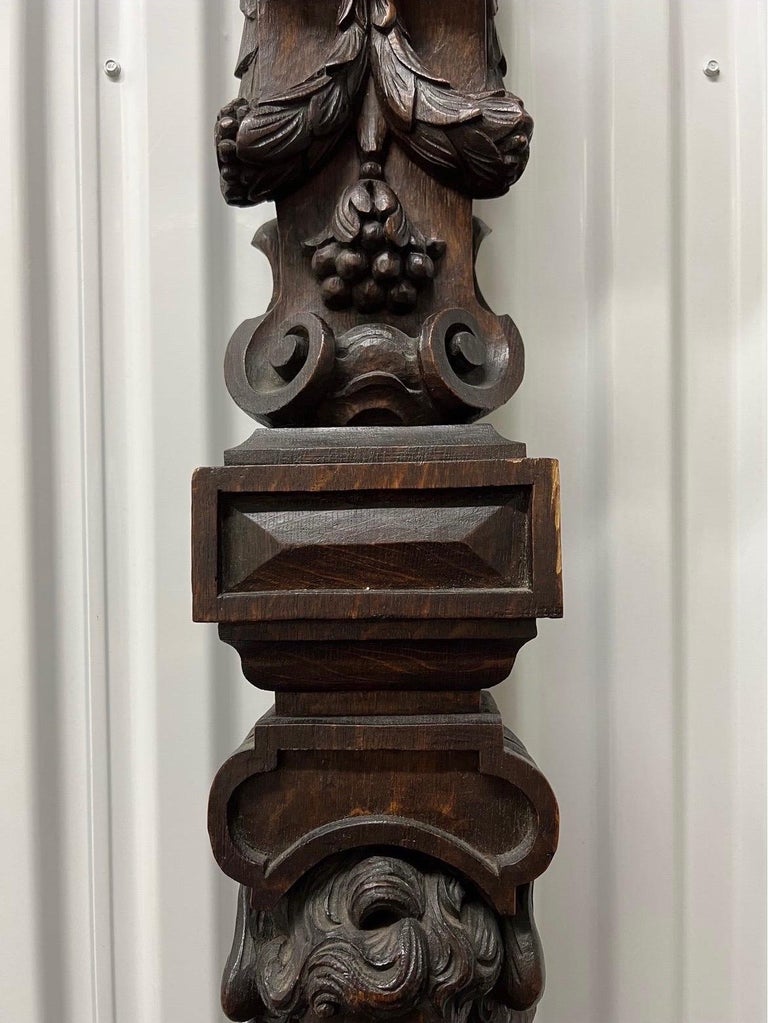 Antique Opposing Highly Carved Mahogany Wall Decor Mounts Angel and ...