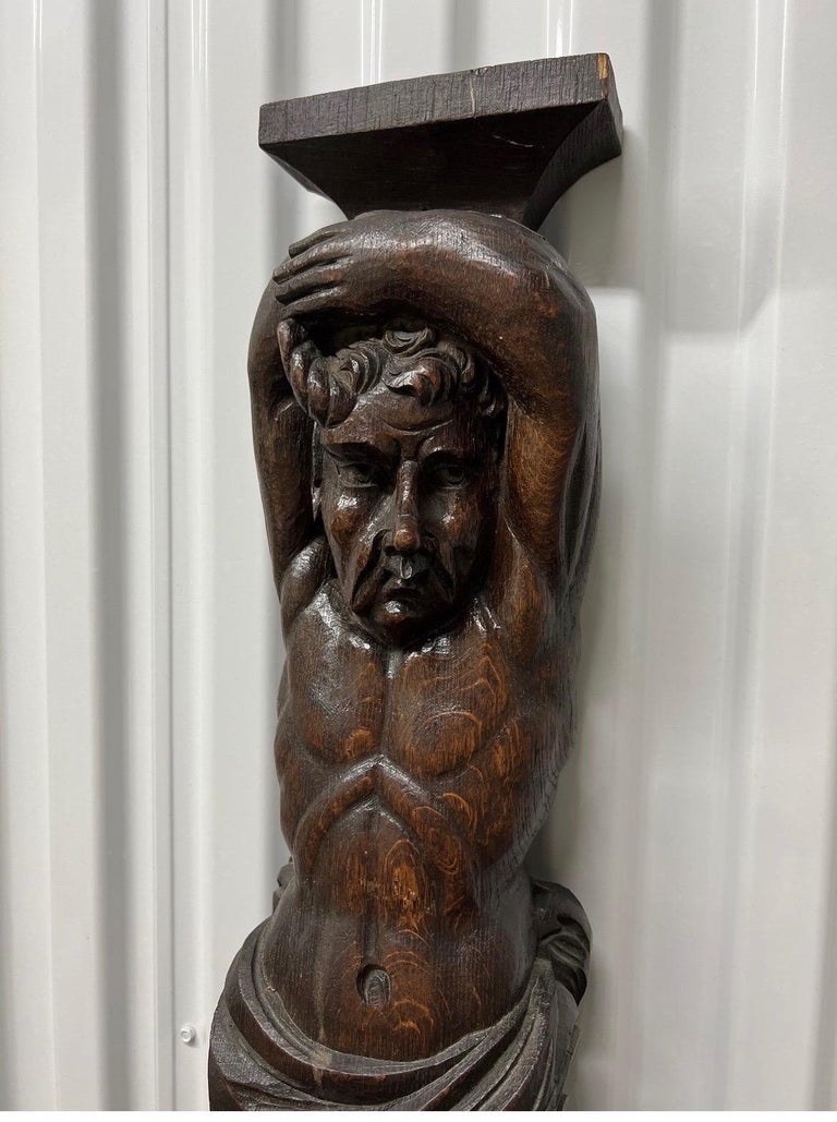 Antique Opposing Highly Carved Mahogany Wall Decor Mounts Angel and ...