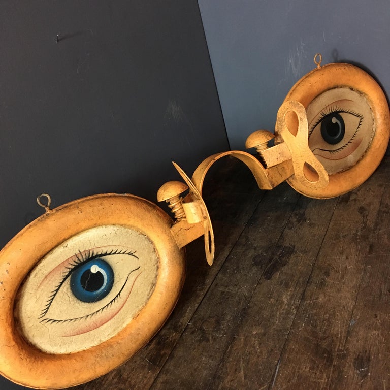 Antique Optometrist Trade Sign with Wall Bracket, circa 1920s at 1stDibs