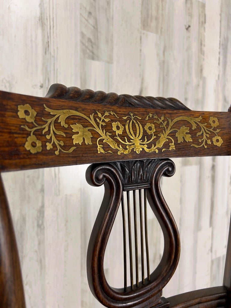 Antique Orchestra Chair with Lyre Back For Sale at 1stDibs