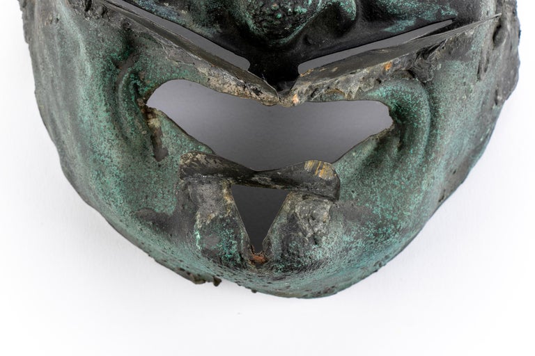 Antique Oriental Copper Theater Mask at 1stDibs