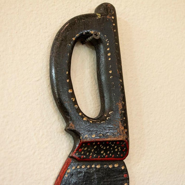 Antique Original Black Painted Flax Tool /Scutching Knife, Dated 1918 ...