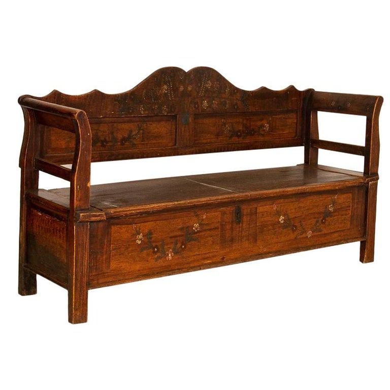Antique Original Hand Painted Bench from Romania at 1stDibs | romanian ...