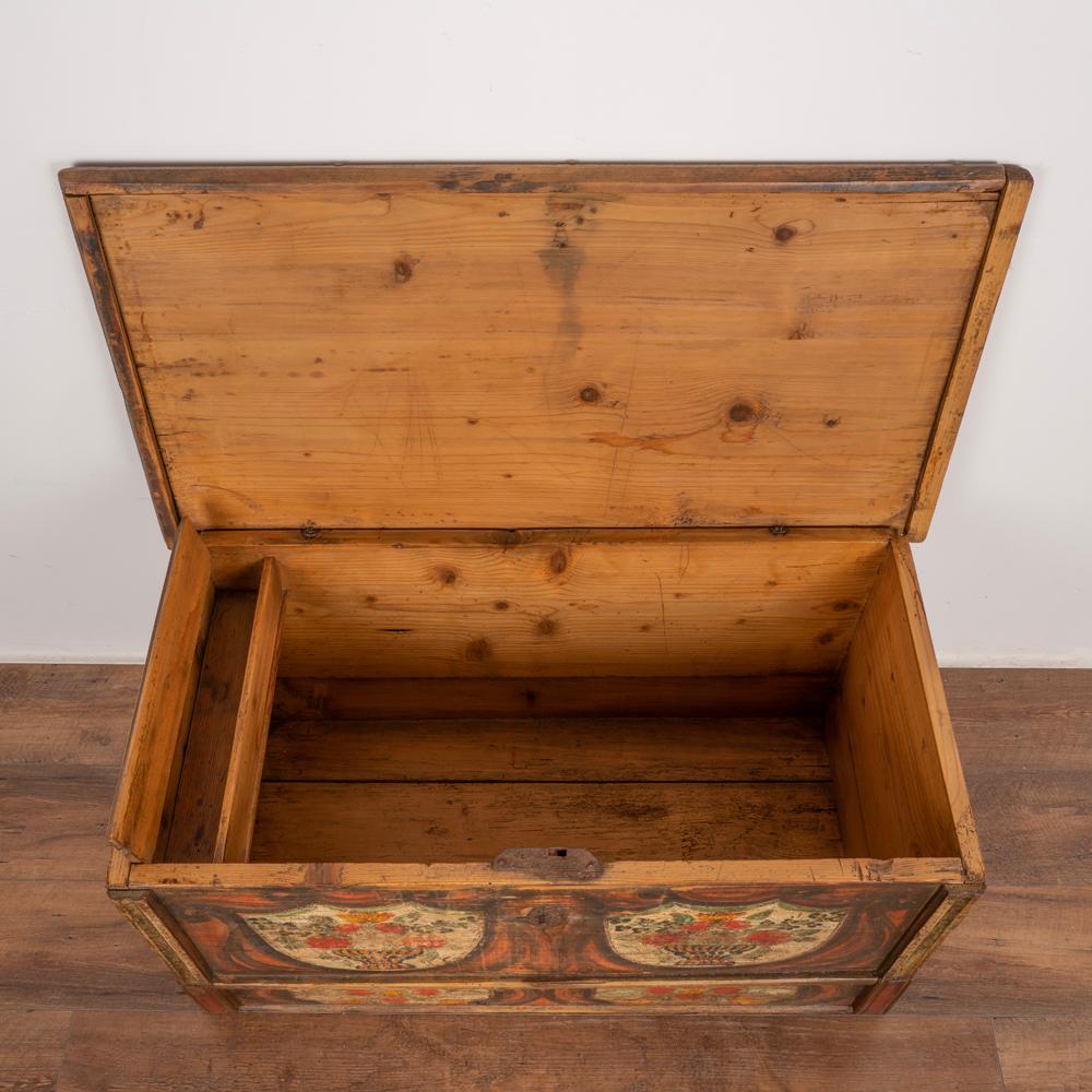 Antique Original Hand Painted Folk Art Trunk from Hungary circa 1860 ...