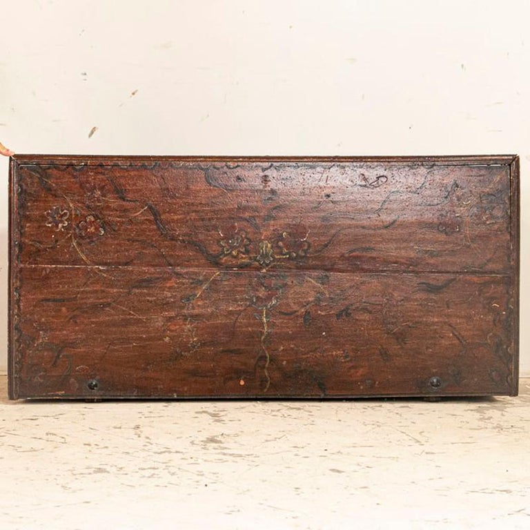 Antique Original Hand Painted Trunk, Dated 1836 at 1stDibs